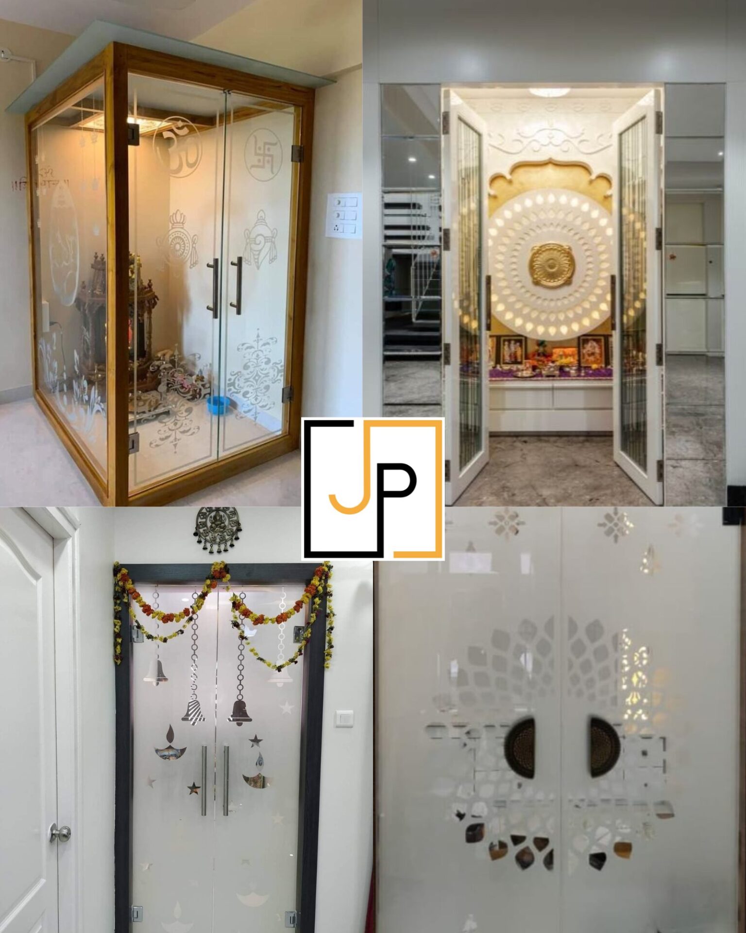 Glass Pooja Room - JP Art & Safety Glass